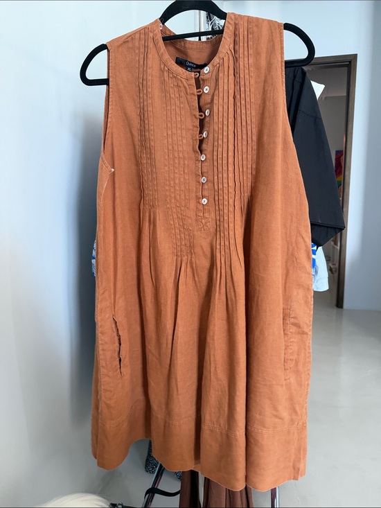 Quince | Dresses | Quince Brown Pintuck Mini Dress | Poshmark